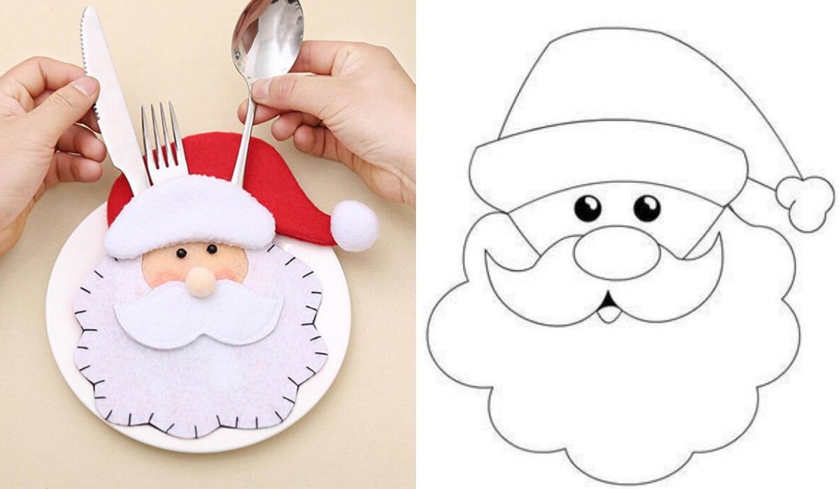 Como hacer un porta cubiertos navideño - COSTURA FACIL
