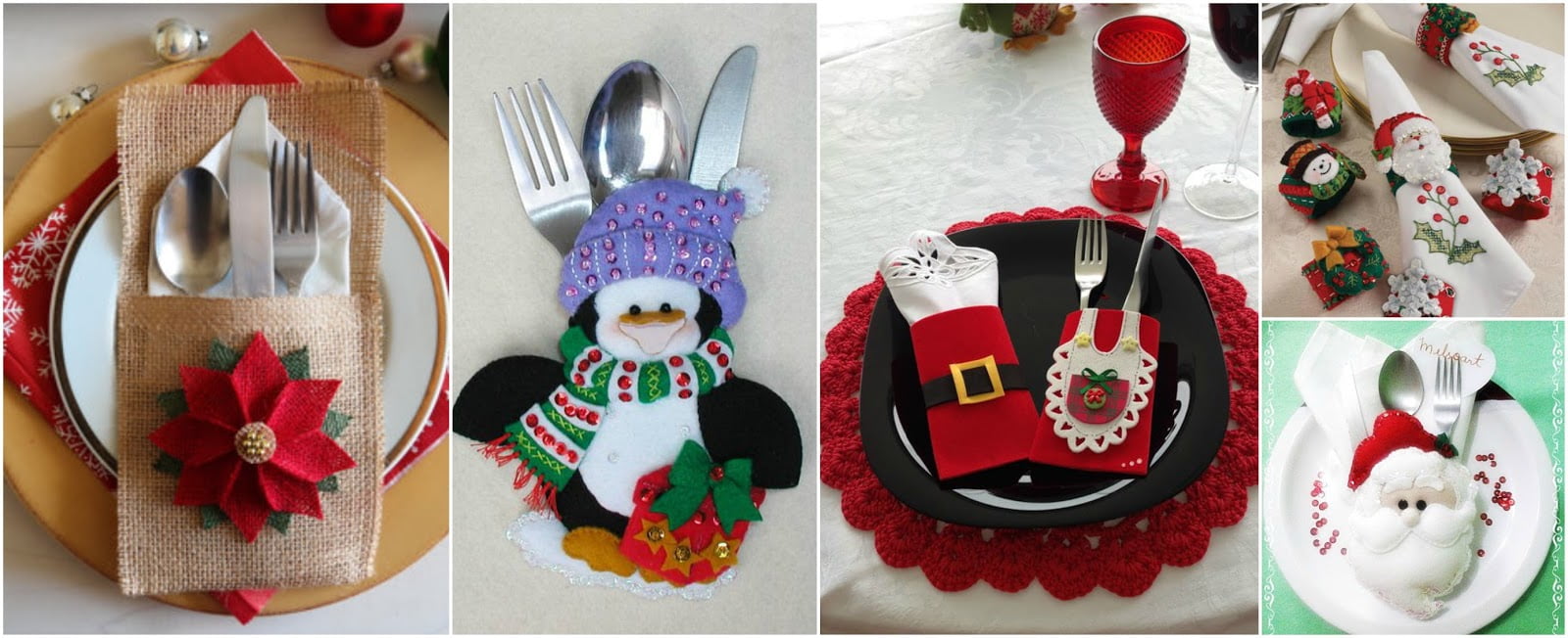 Cómo Hacer un Cubre Cubiertos para Decorar tu Mesa de Navidad - COSTURA ...